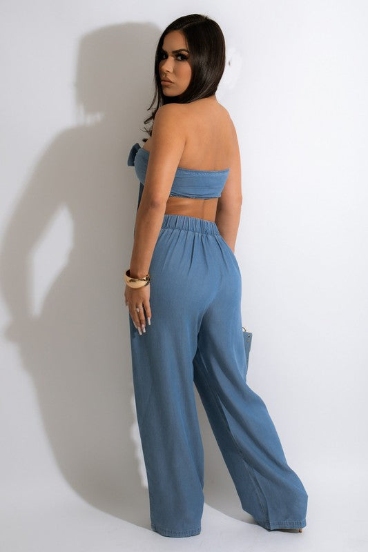 The Baddie Bandeau Set – Sapphire & Emerald